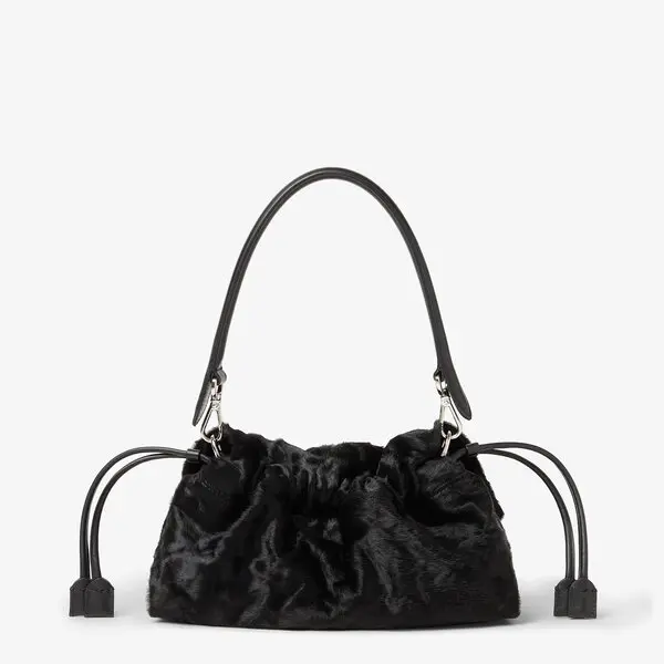 Fendi Baguette® Soft Medium Black Cavallino Leather Bag